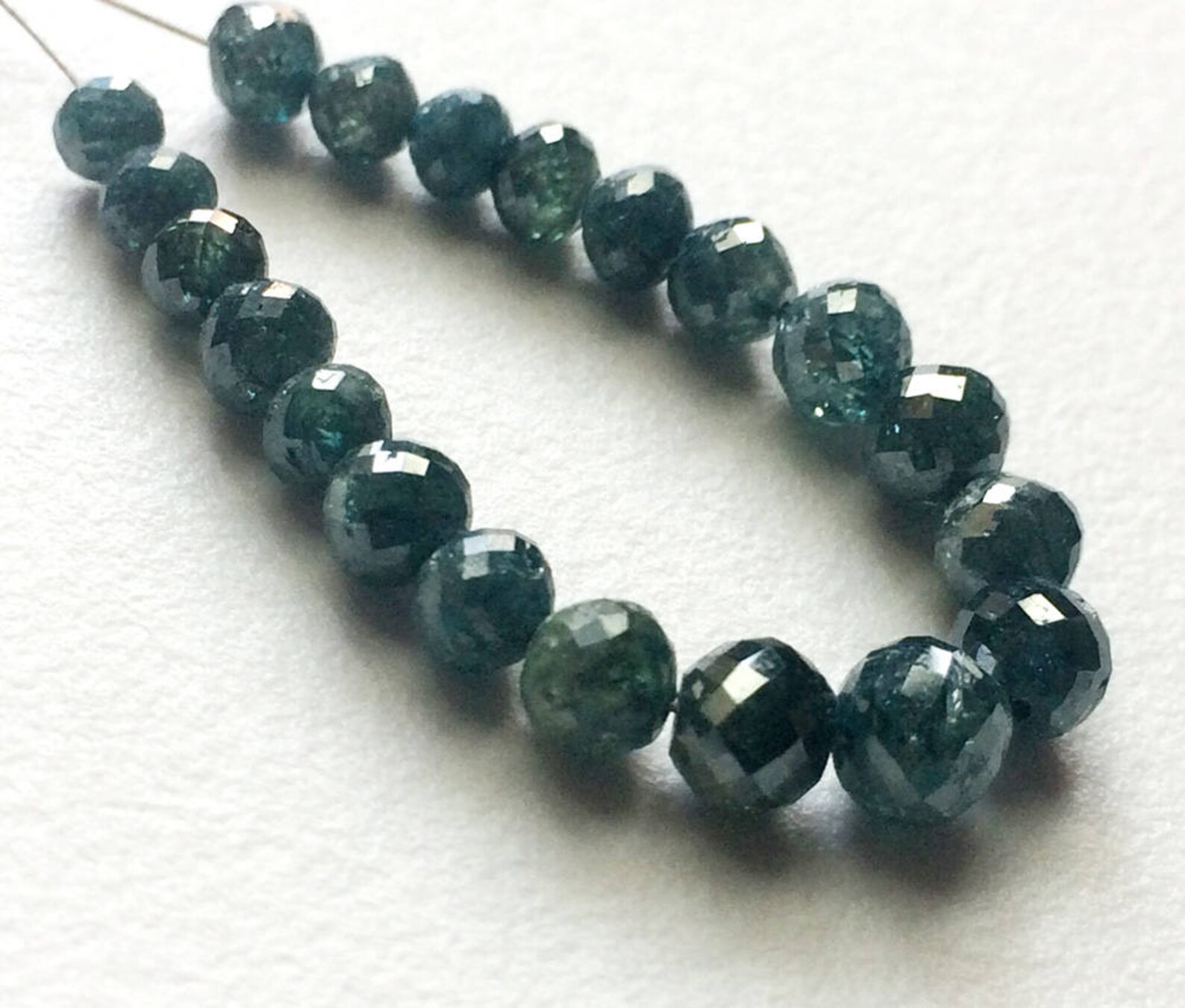 3.5-5mm Blue Faceted Diamond Balls Sparkling Blue Faceted - Etsy