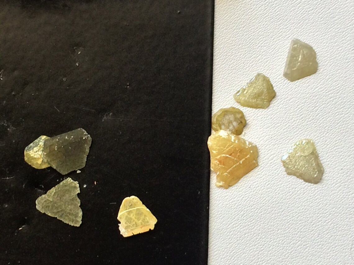 4-6mm Yellow Rough Diamond Slices, Yellow Natural Rough Diamond Slices ...