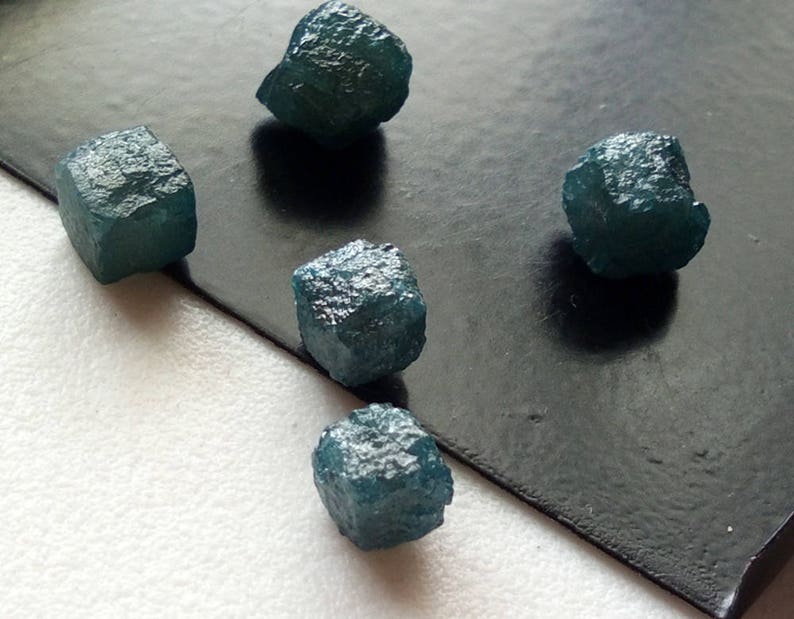 5-6mm Blue Rough Diamond Box Cubes Natural Diamond Cubes Raw - Etsy