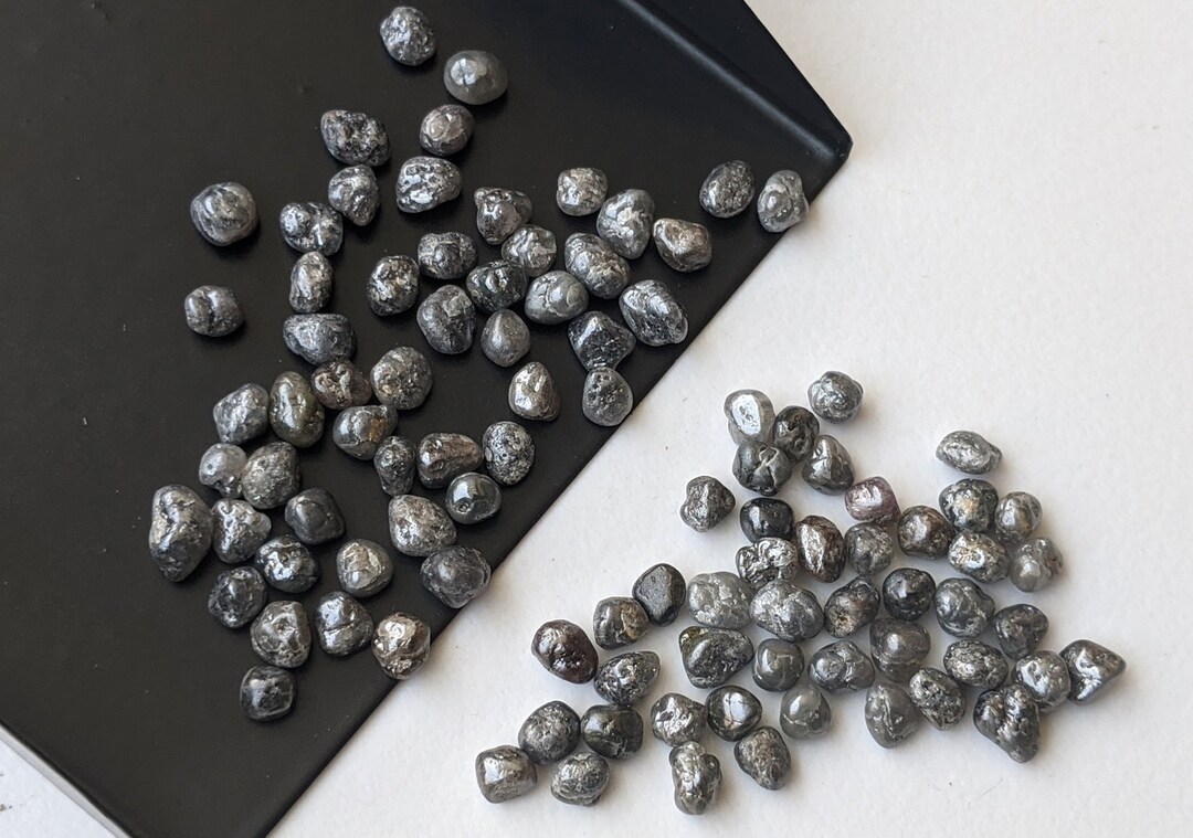 2.5-4.5mm Raw Grey Diamond, Natural River Diamond, Loose Luster Round ...
