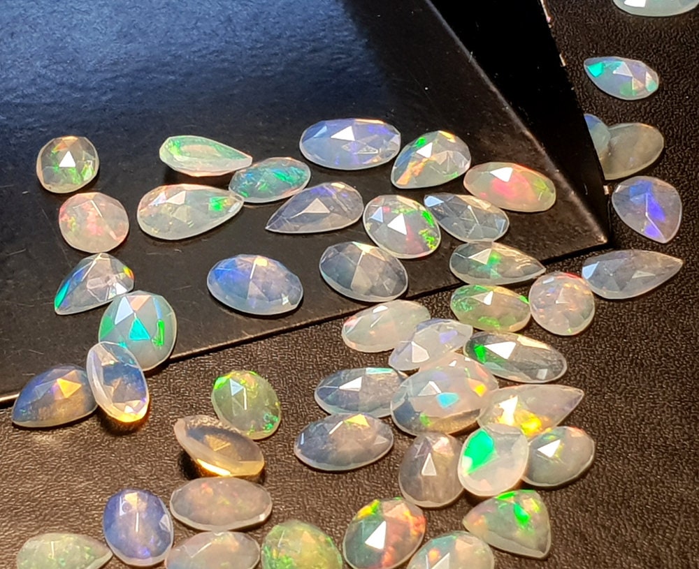 7-9mm Ethiopian Opal Mix Shape Rose Cut Cabochons Natural | Etsy
