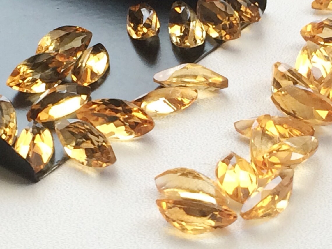 6x12mm Citrine Marquise Cut Stone Citrine Faceted Calibrated | Etsy