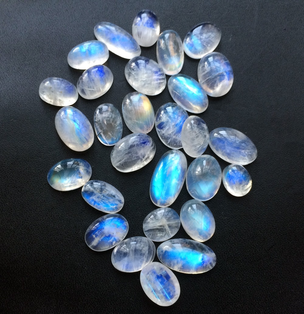 20-22mm Rainbow Moonstone Oval Plain Flat Back Cabochons 7 | Etsy