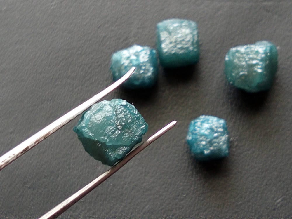 5-6mm Blue Rough Diamond Box Cubes Natural Diamond Cubes Raw | Etsy