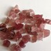 8-10mm Strawberry Quartz Rough Stones, Raw Quartz, Loose Rough Quartz ...