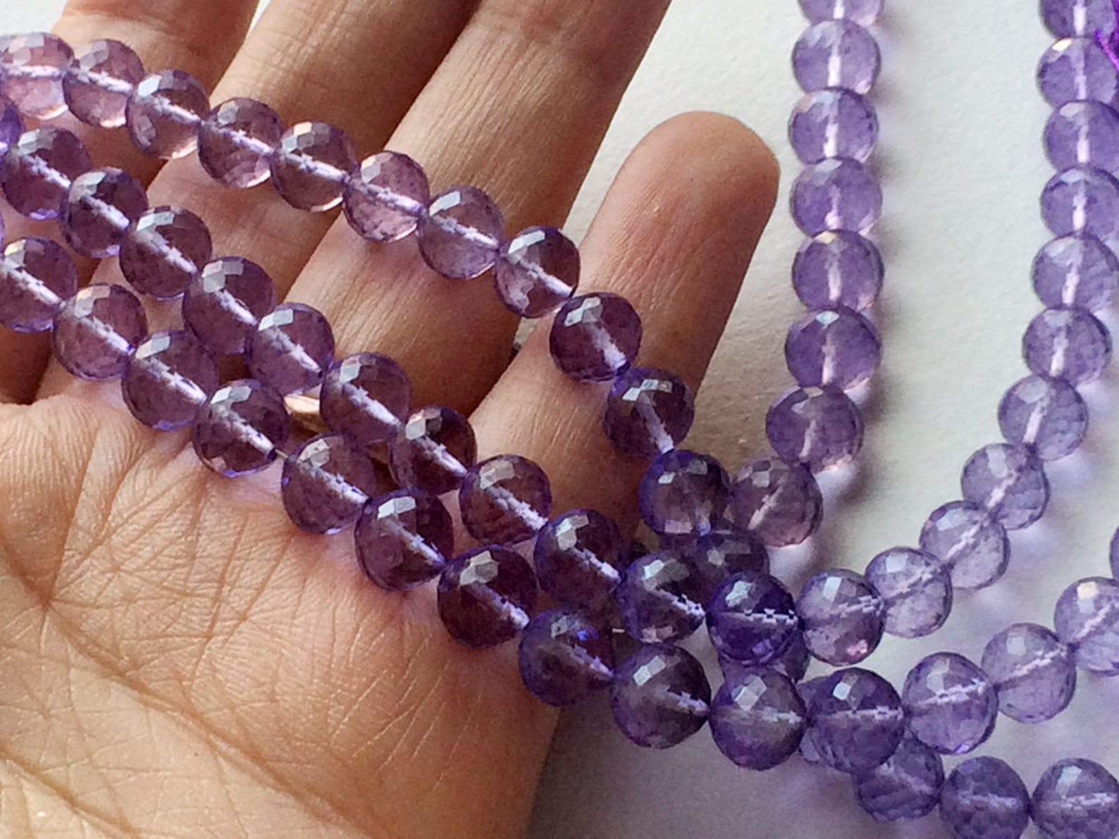 7.5mm Purple Crystal Quartz Coated Crystal Bead Micro | Etsy