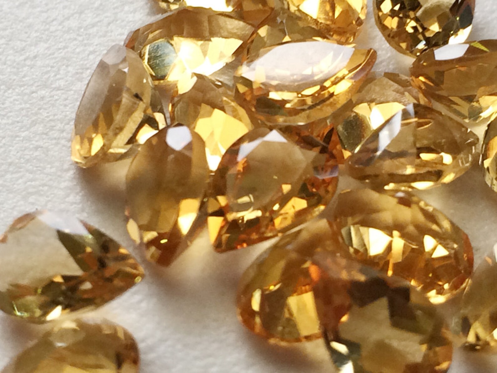 6x9mm Citrine Pear Cut Stone, Citrine Pear Faceted Calibrated, Citrine ...