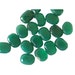 12x16mm Green Chalcedony Table Cut Flat Back Cabochons, Dark Green Rose ...