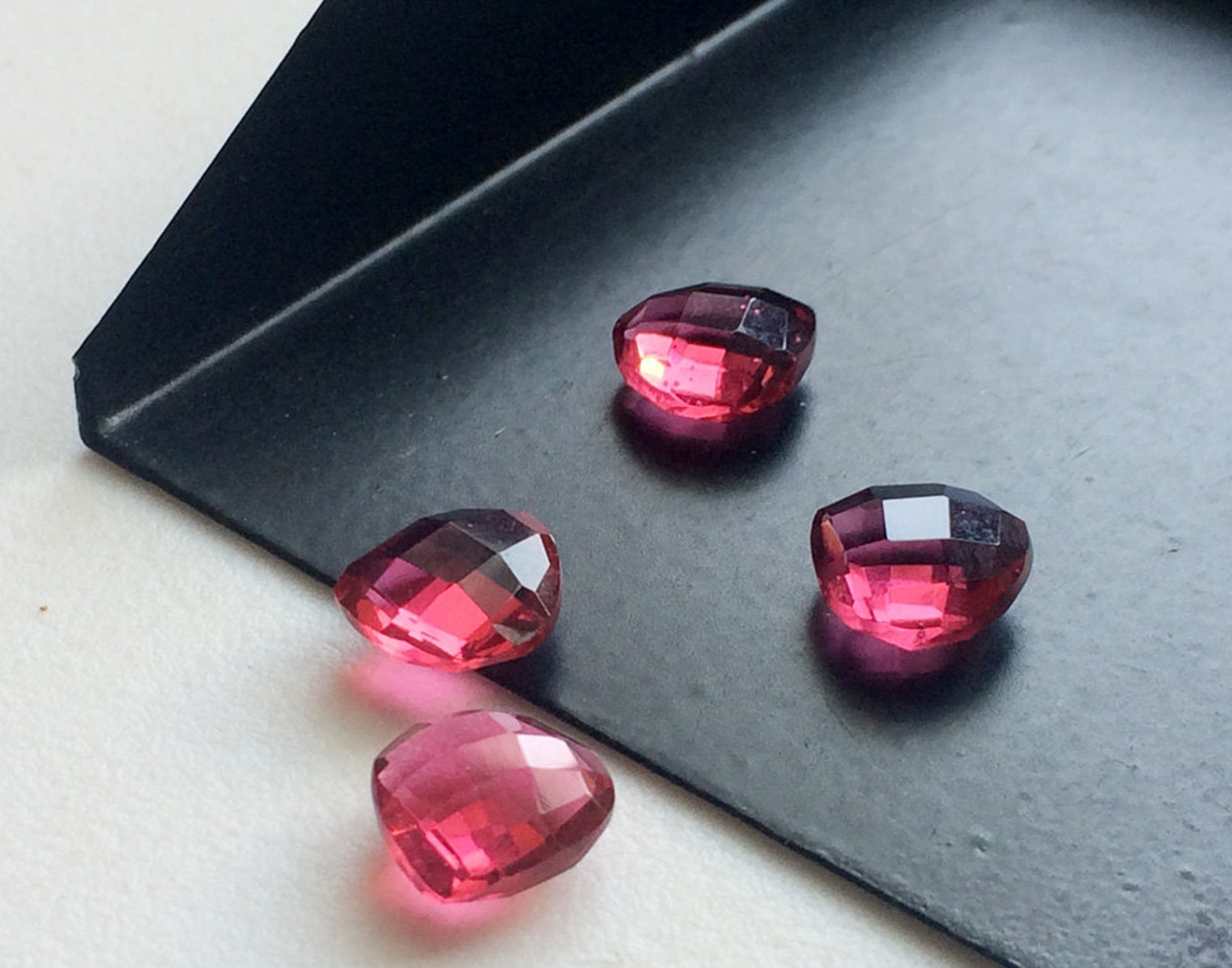 10mm Ruby Pink Colored Quartz Faceted Ruby Pink Hydro Quartz - Etsy