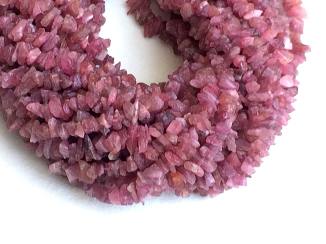 4-6mm Pink Tourmaline Chips, Pink Gemstone Chip, Natural Pink ...