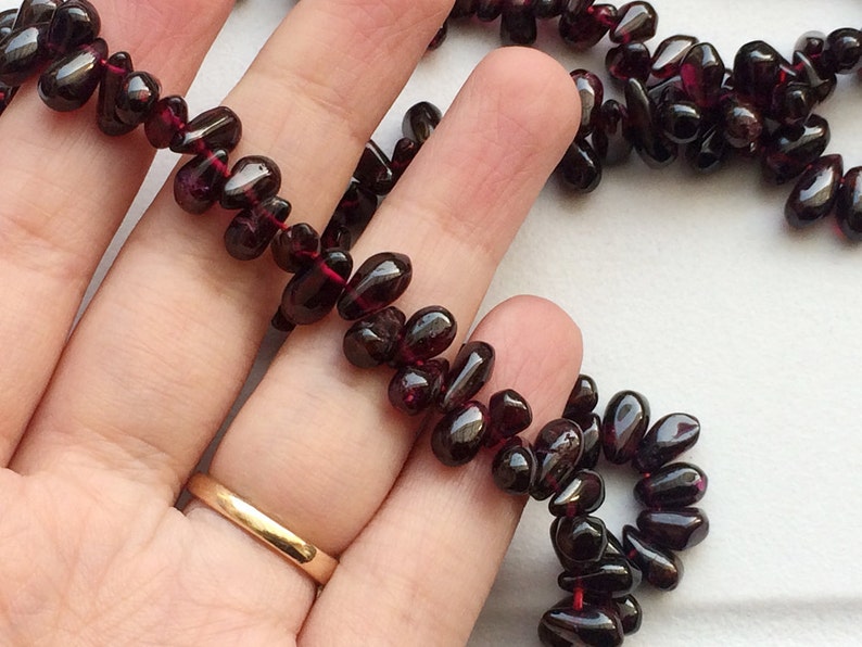 5x7mm 4x9mm Garnet Beads Garnet Plain Teardrop Beads 13 - Etsy