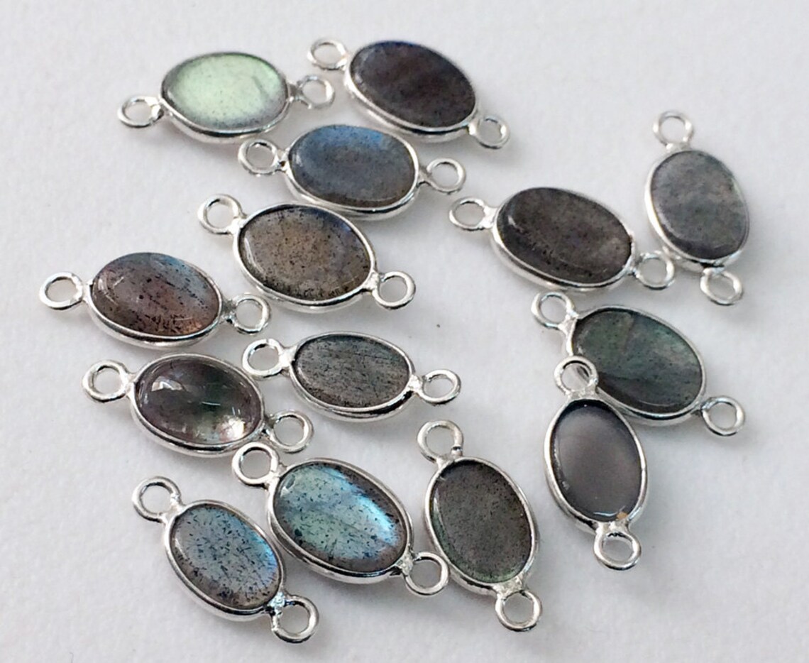 12-15mm Labradorite Plain Oval Shape Double Loop Bezel - Etsy