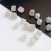 3-4mm White Rough Diamond Cube, Natural Pure White Diamonds, Loose ...