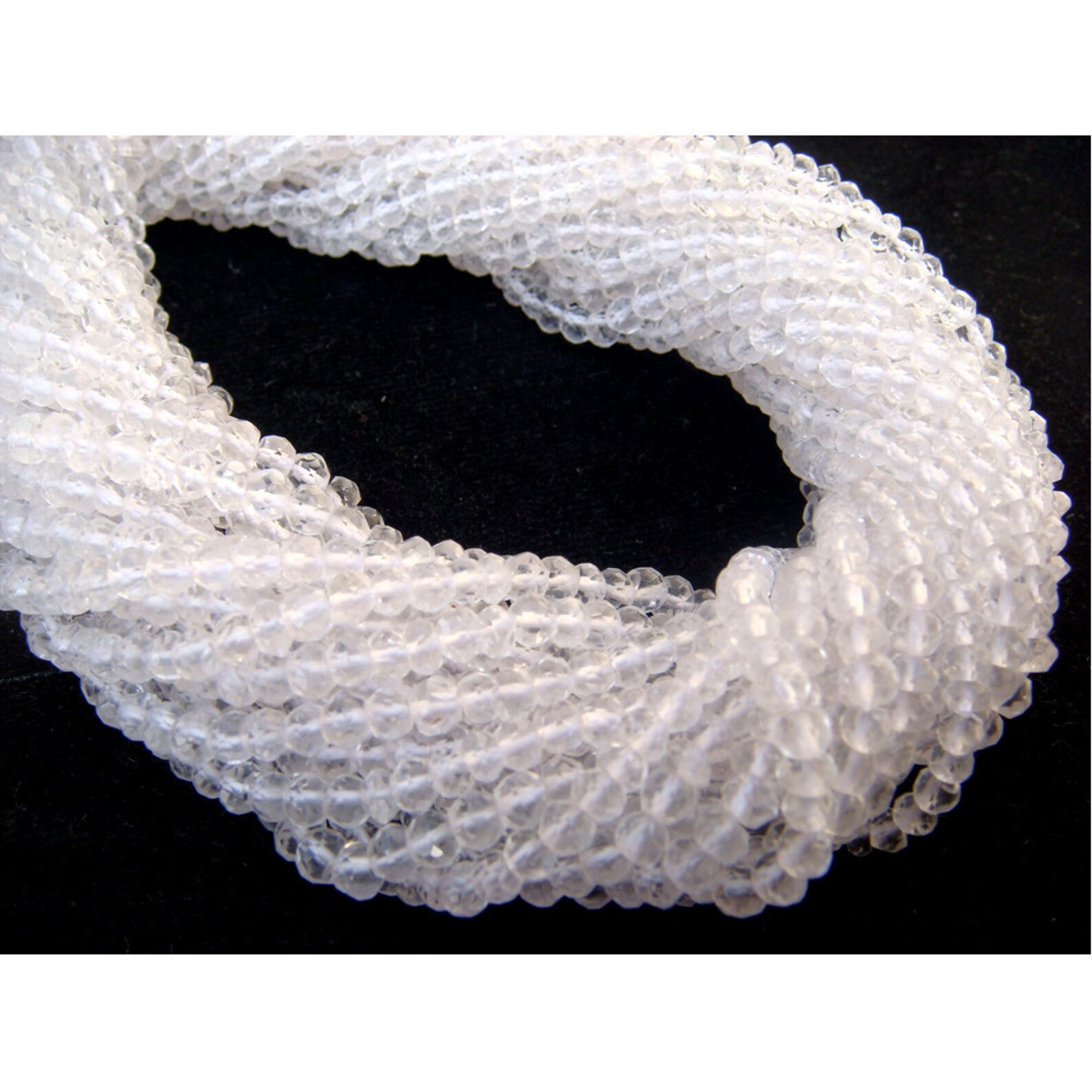 4mm Crystal Quartz Faceted Rondelles Crystal Quartz Beads - Etsy