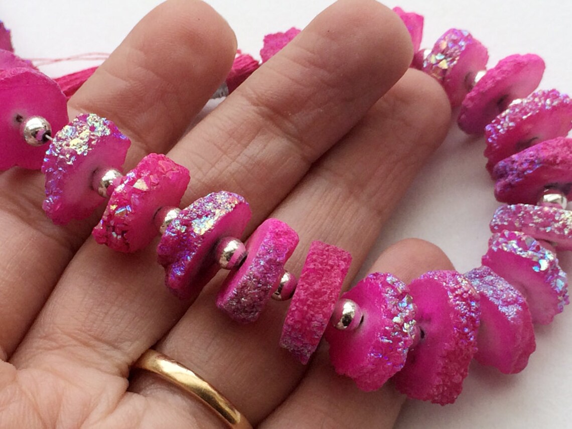 12-15mm Approx Hot Pink Solar Quartz Rough Solar Quartz - Etsy