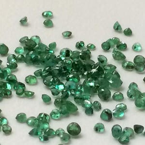 1.5-3mm Emerald Cut Stones, Natural Loose Emerald Faceted Round ...