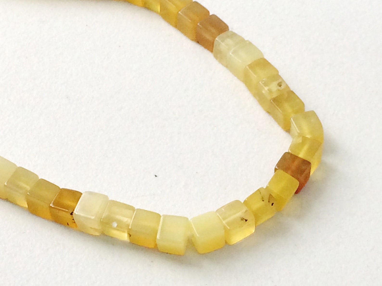 4.5-5mm Yellow Opal Box Beads, Yellow Opal Plain Cube Beads, Yellow ...