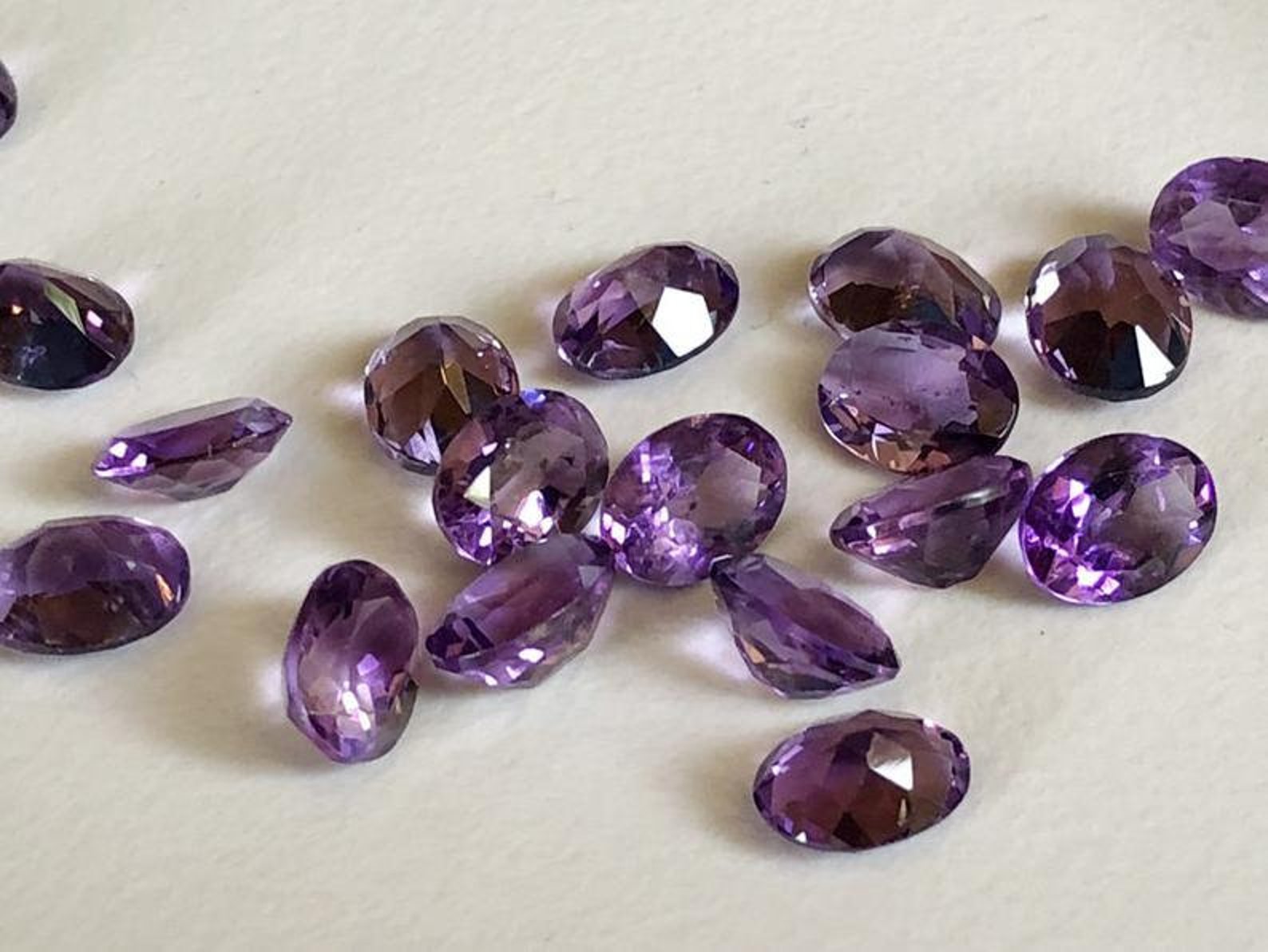 4x6mm African Amethyst Oval Cut Stone Lot Natural Pointed | Etsy