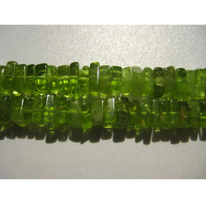 5mm Peridot Square Heishi Cut Beads, Peridot Flat Square Heishi ...