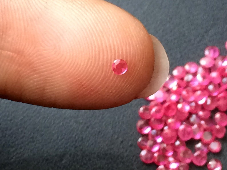 2.5-3mm Ruby Round Cut Stones, Natural Loose Ruby Gems, Faceted Ruby ...