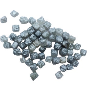 3-4mm Grey Diamond Box Cubes, Natural Rough Diamond, Raw Diamond, Uncut ...