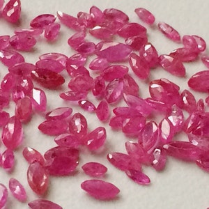2x3mm - 3x6mm Ruby Marquise Cut Stones, Natural Loose Ruby Gems ...