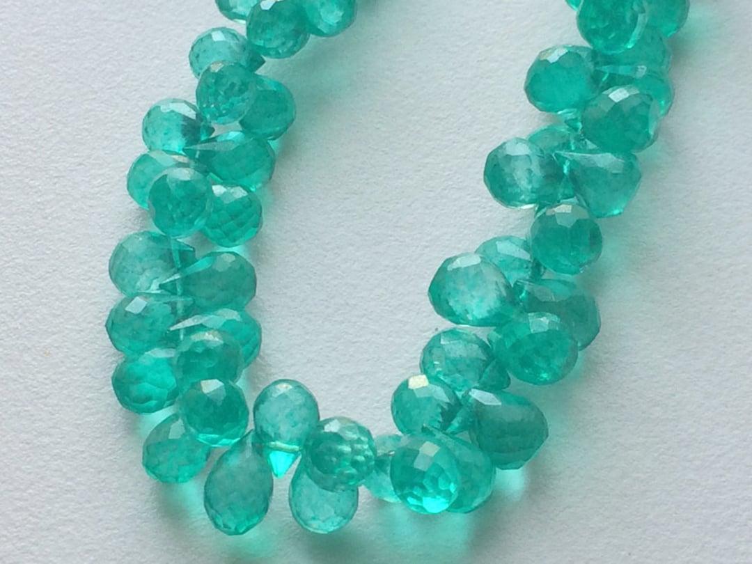 6x9mm Emerald Green Color Crystal Quartz Coated Crystal Tear Drop Beads ...