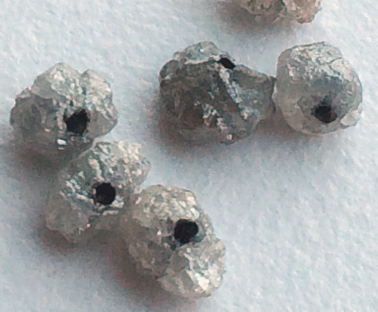 4-5mm Grey Diamond, Grey Rough Diamond, Grey Big Drill Raw Diamond, 3 ...