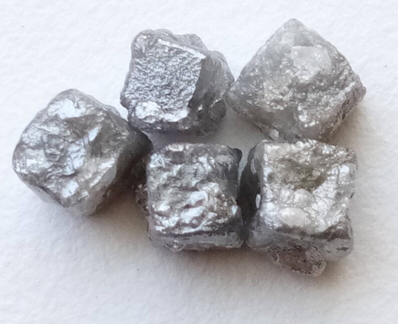 4.5-5mm Grey Rough Diamond Perfect Cube, Natural Grey Rough Diamond ...