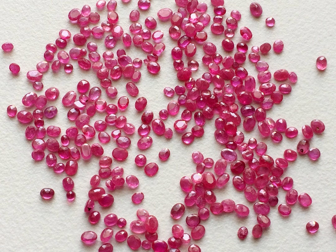 2x3mm - 3x4mm Ruby Oval Cut Stones, Natural Loose Ruby Gems, Tiny ...