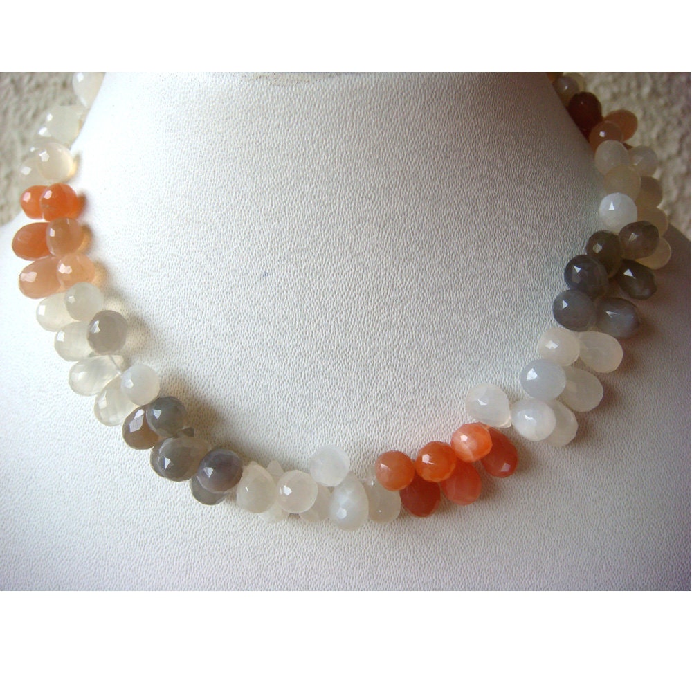 7x10mm Multi Moonstone Faceted Tear Drops Multi Moonstone - Etsy
