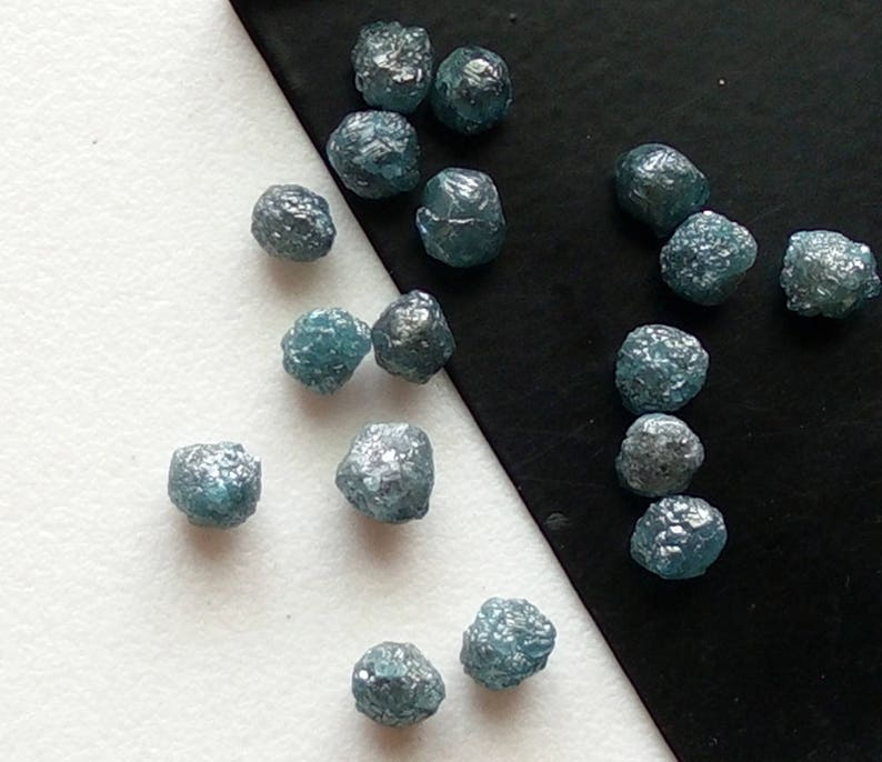 4.5-6mm Blue Raw Diamond Blue Rough Diamond Rough Diamond - Etsy