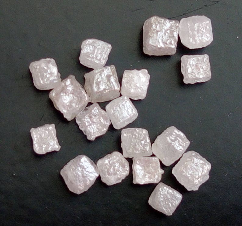 3-4mm White Rough Diamond Cube Natural Pure White Diamonds | Etsy