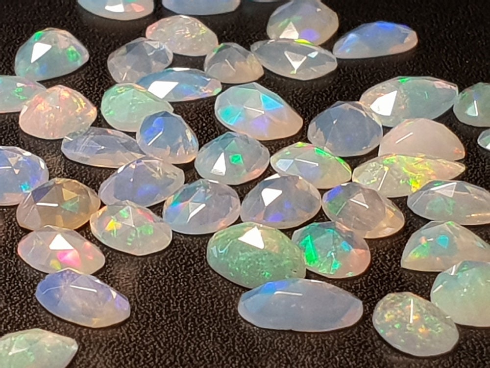 7-9mm Ethiopian Opal Mix Shape Rose Cut Cabochons Natural | Etsy