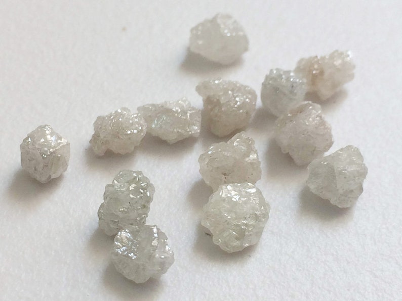 4-5.5mm White Grey Rough Diamond White Grey Raw Diamond - Etsy