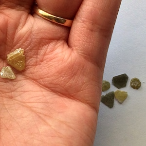 4-6mm Yellow Rough Diamond Slices, Yellow Natural Rough Diamond Slices ...