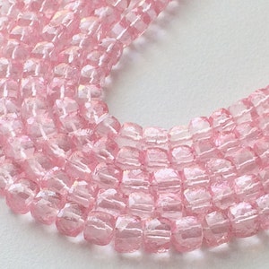 6-6.5mm Light Pink Coated Crystal Quartz, Rose Pink Crystal Micro ...