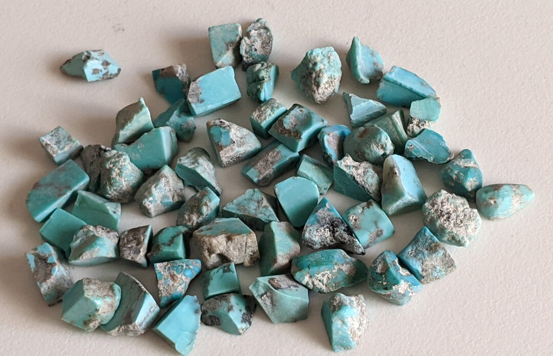8-10mm Arizona Turquoise Rough Stones, Raw Turquoise, Loose Rough ...