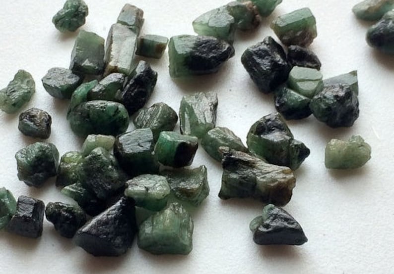5-10mm Emerald Rough Green Emerald Rough Stones Rough - Etsy