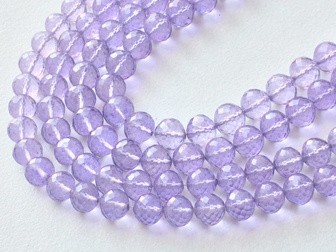 7.5mm Purple Crystal Quartz Coated Crystal Bead Micro | Etsy