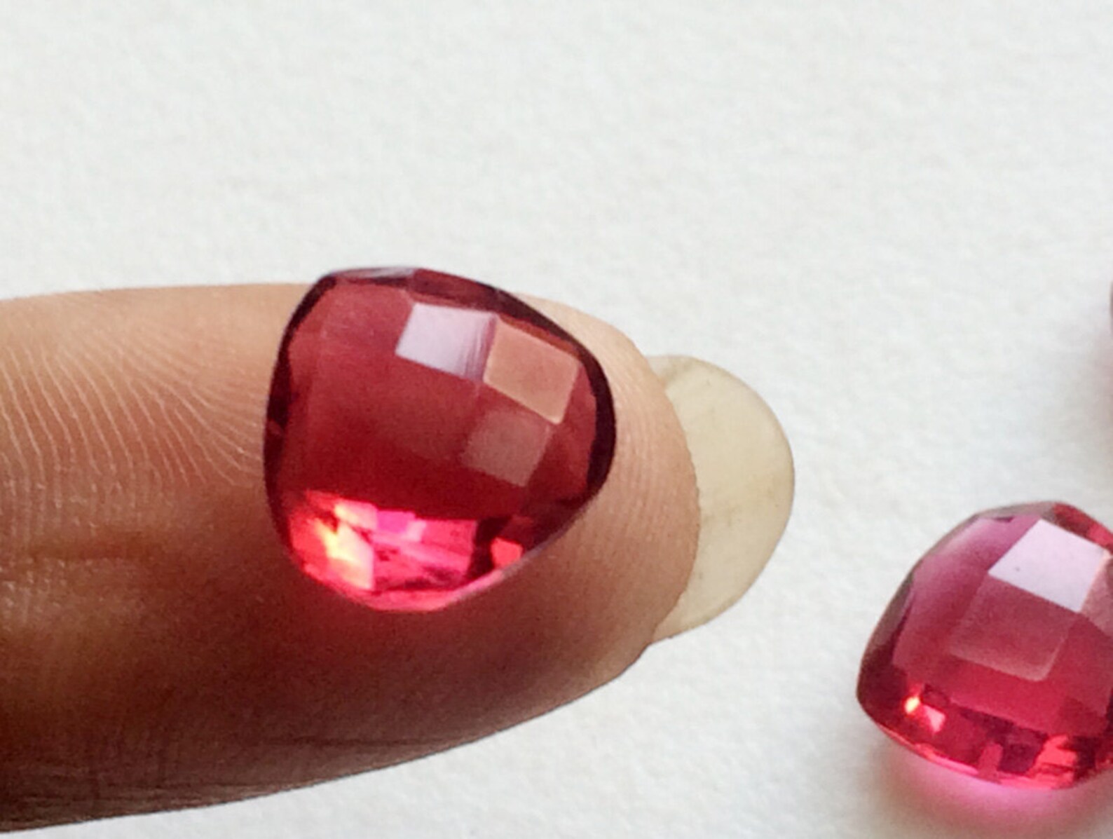 10mm Ruby Pink Colored Quartz Faceted Ruby Pink Hydro Quartz - Etsy
