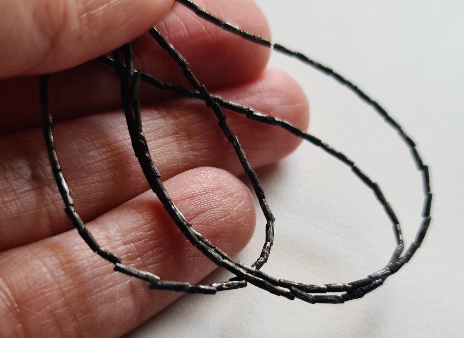 3-4mm Dark Grey Raw Diamond Needle Beads 16 Inch Natural Dark - Etsy