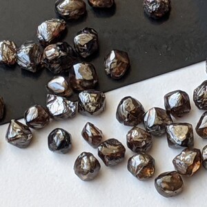 5-6mm Brown Raw Diamond Crystal, Natural Brown Rough Diamond Crystal, 2 ...