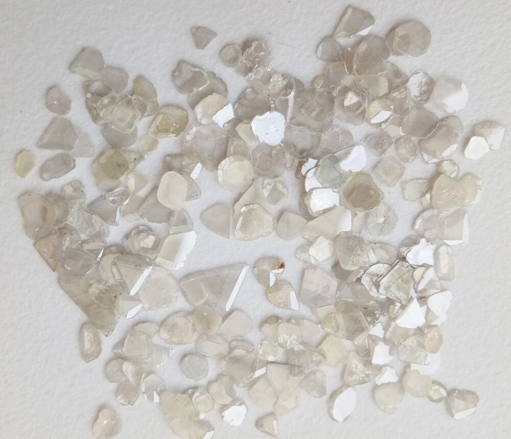 3-6mm White Diamond Faceted Slices White Diamond Slice | Etsy