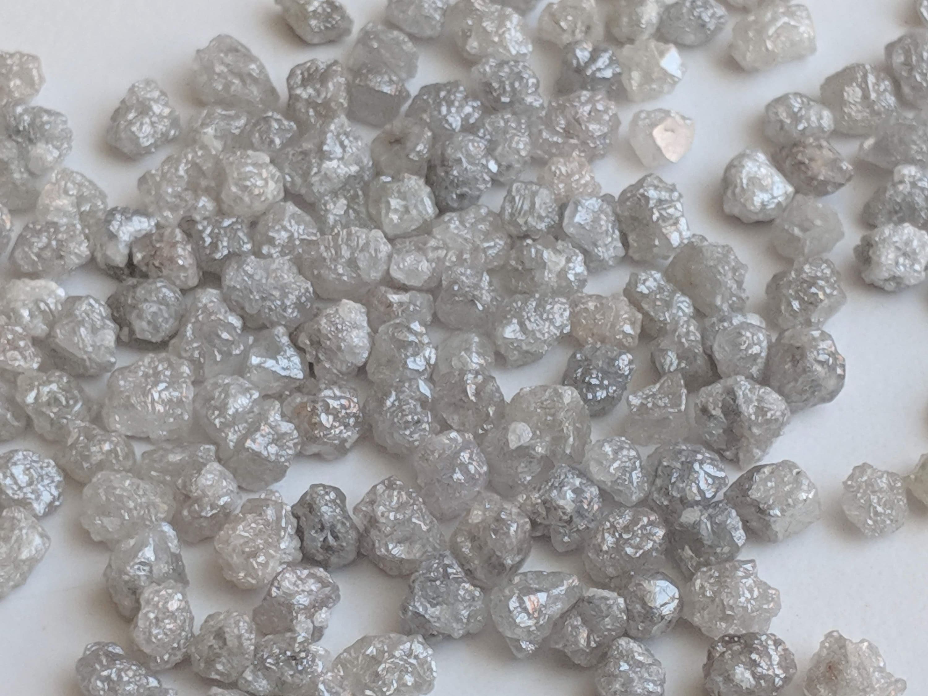 4-6mm Grey White Raw Diamond, Rough Diamonds, Diamond for Jewelry ...