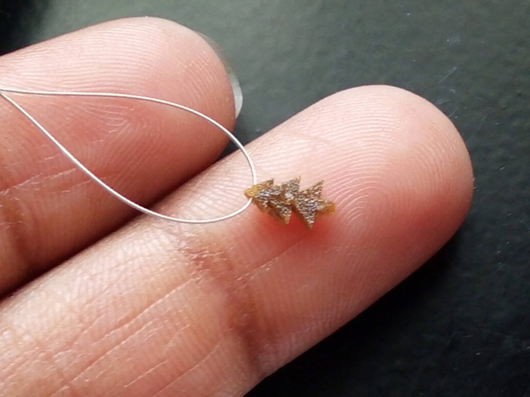 7.8mm Brown Rough Diamond Christmas Tree, Brown Diamond Tree Drilled ...