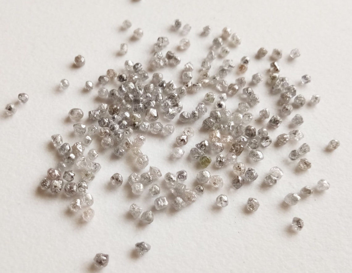 1.5mm Grey Rough Diamond Natural Grey Raw Diamond Uncut Grey - Etsy
