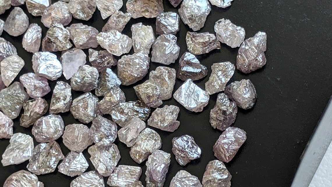 3-4mm Pink Rough Diamond Natural Pink Raw Diamond Pink Raw | Etsy