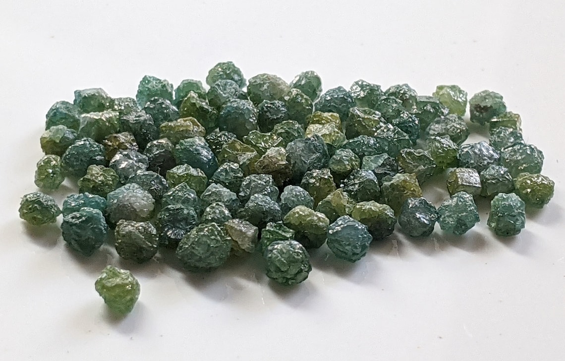 3-3.5mm Green Raw Diamond Green Rough Diamond Green Uncut - Etsy