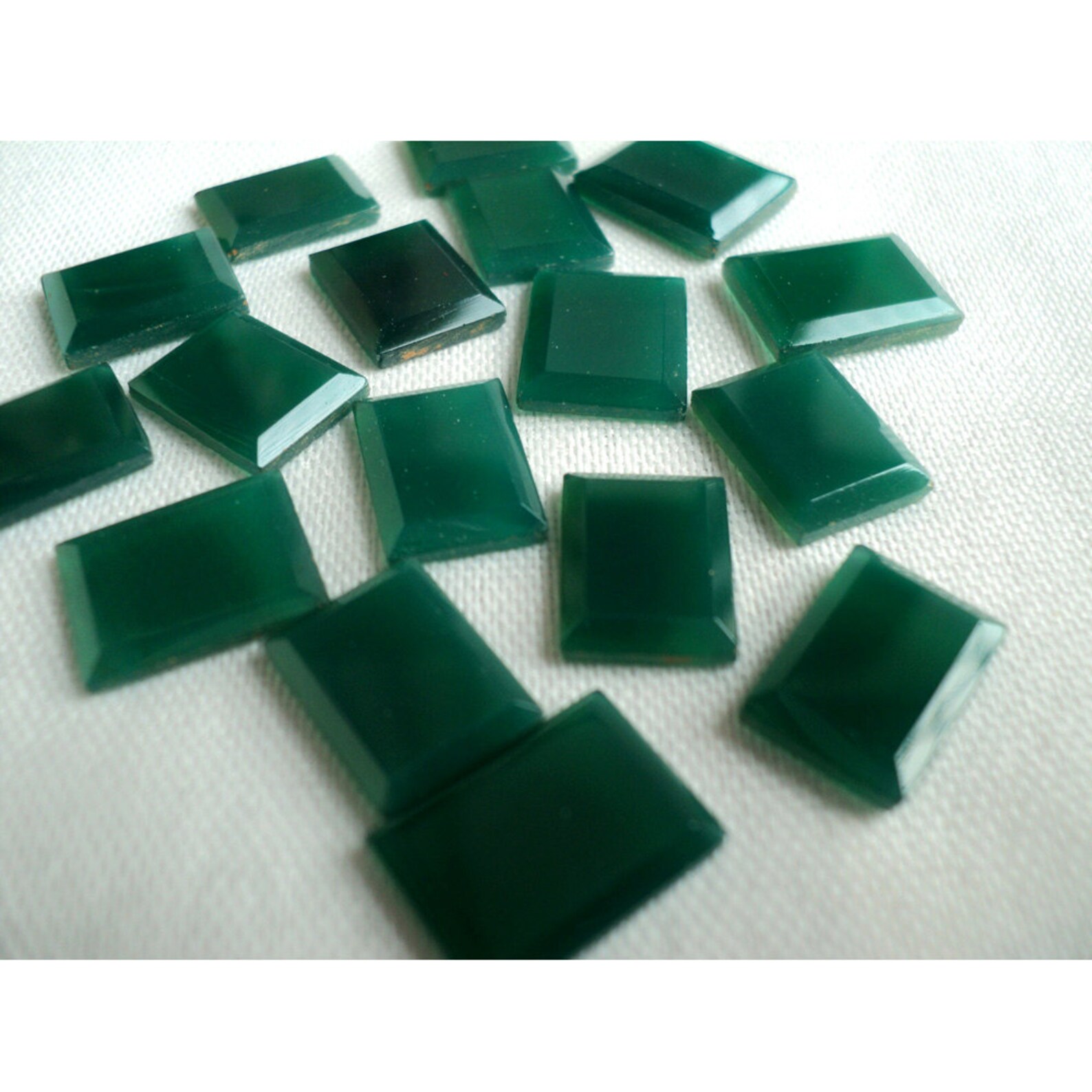 8x11-9x12mm Green Onyx Table Cut Stones Green Onyx Faceted - Etsy